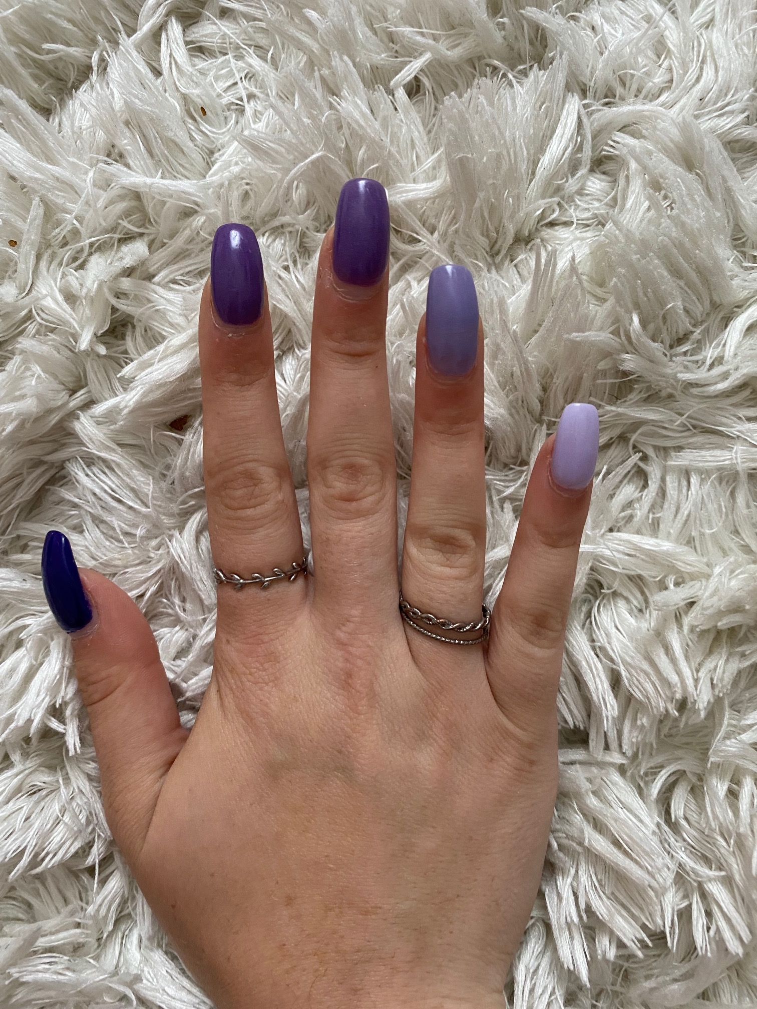 Different Shades Of Purple Nails – Gradient Purple Nails Designs ...